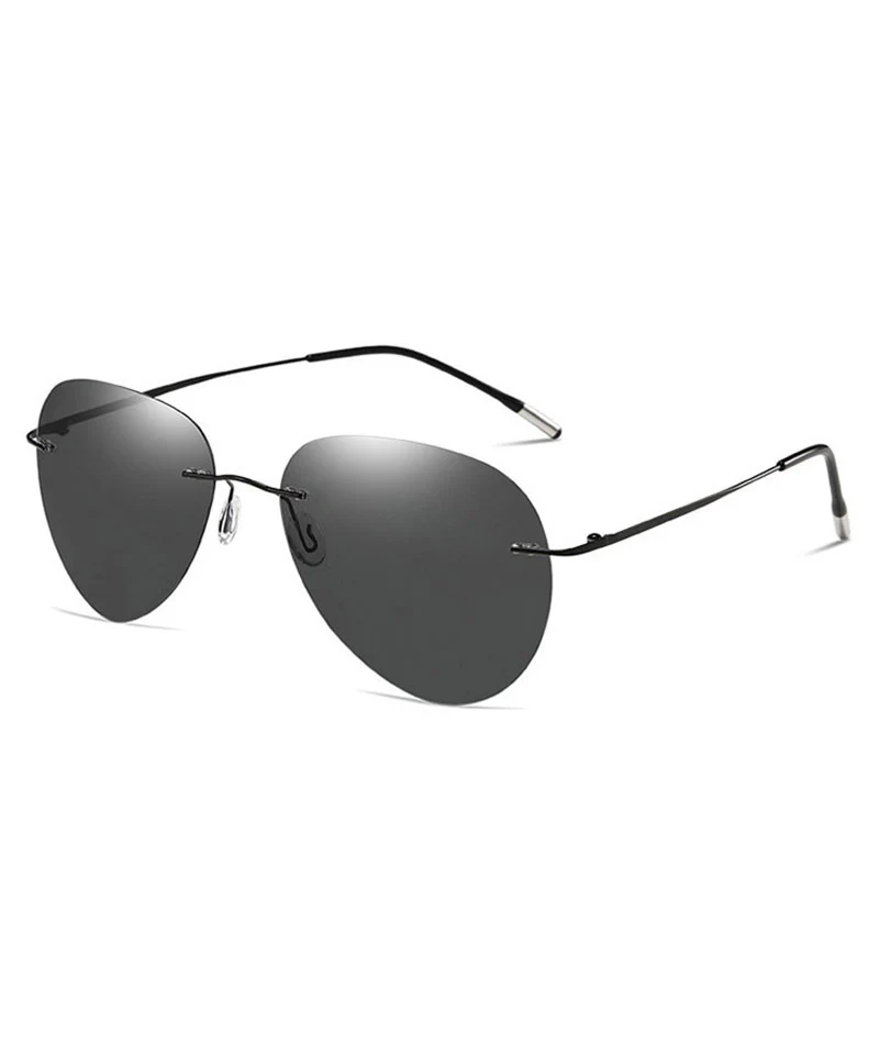 Chic Men Black Metal UV Protection Toad Mirror Sunglasses